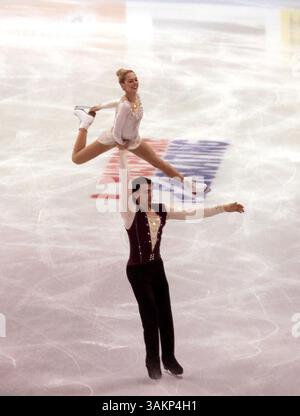 Alexa Knierim and Christopher Knierim compete in the senior pairs free ...