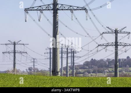 energy supply with a 380 kv power line and power pole energy supply ...