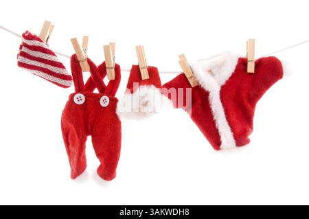 Hanging laundry from Santa Claus Stock Photo - Alamy