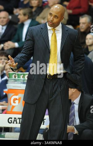 Rider head coach Kevin Baggett calls to his team during the first half ...