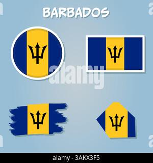 Barbados Map. Barbadian Country Map. Bajan Black and White National ...