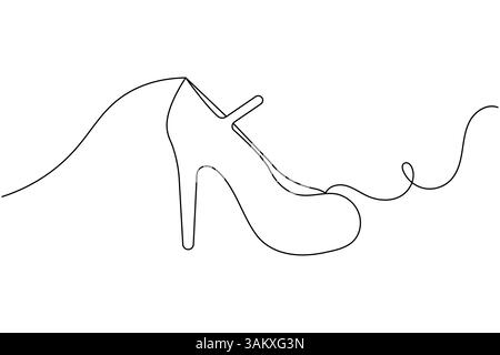 Shoes icon continuous one line drawing minimalist outline vector ...