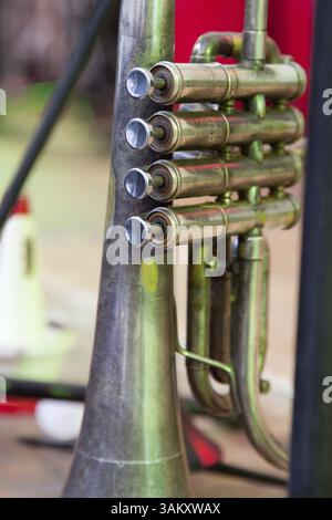 Copper trumpet. Copper trumpet Stock Photo - Alamy