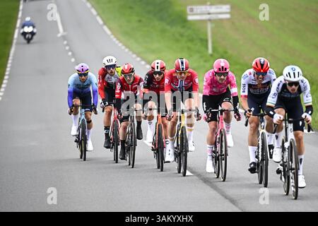 German Kim Alexander Heiduk of INEOS Grenadiers pictured on the podium ...