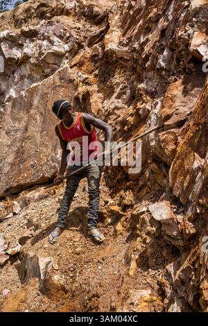 Stone breakers in Uganda, Africa Stock Photo - Alamy