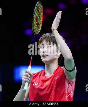 (250413) -- NINGBO, April 13, 2025 (Xinhua) -- Chen Boyang (L)/Liu Yi ...