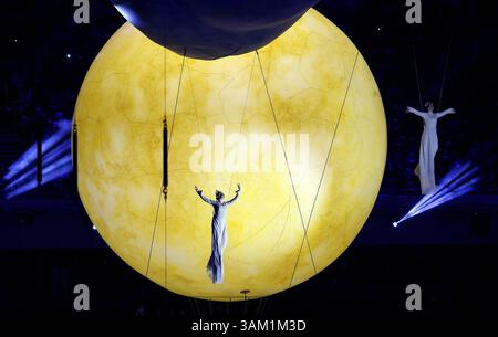 Performers entertain during the Closing Ceremony for the 2014 Winter ...