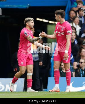 Ipswich Town's Julio Enciso celebrates scoring their side's first goal ...