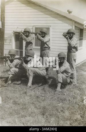 Jan. 1, 1940 - Group of Soldiers Displaying Proper Shooting Position in ...