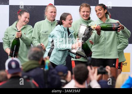Cambridge women's team president Lucy Havard and Cambridge men's team ...