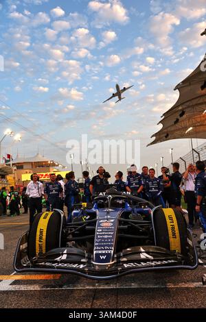 Atlassian Williams Racing on the grid as the Italian Air Force pass ...