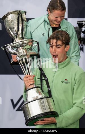 Cambridge Men's President Luca Ferraro (centre right) and Cambridge ...