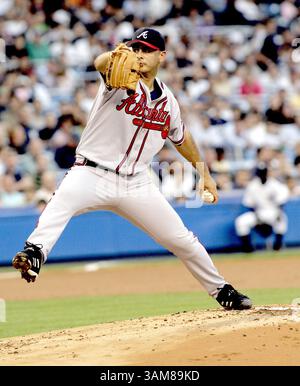Horacio Ramirez pitches for the Atlanta Braves as the Braves take on ...