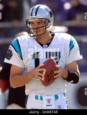 The Carolina Panthers' Jake Delhomme is shown before a game against the ...