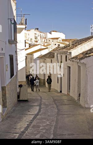 The winding cobblestone streets of Setinel, one of Spain's white ...