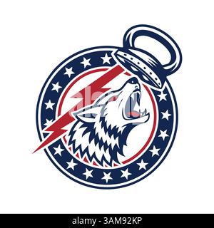 Wolf Fitness Logo Fitness and Gym Logo Design Vector Stock Vector Image ...