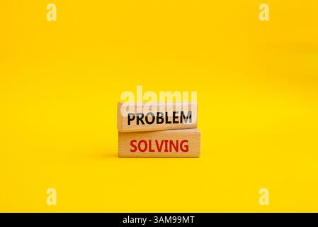 Problem solving symbol. Concept word Problem solving on wooden blocks ...