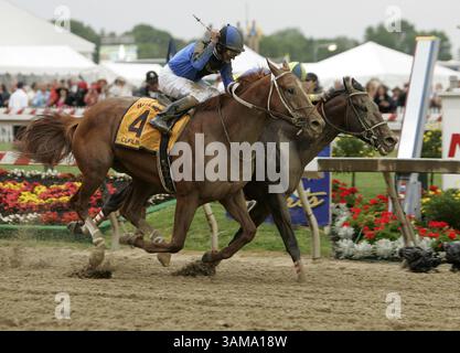 Curlin edges Street Sense at the line during the 132nd running of the ...