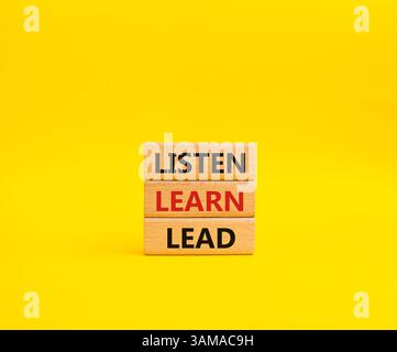 Listen learn lead symbol. Concept word Listen Learn Lead on beautiful ...