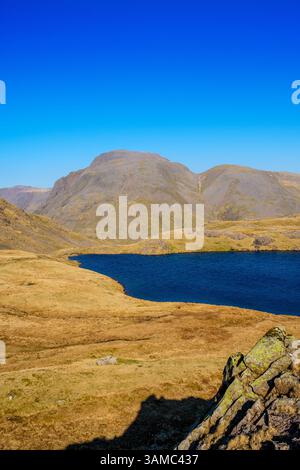 Sprinkling Tarn, Great Gable and Green Gable in the Lake Dsitrict ...
