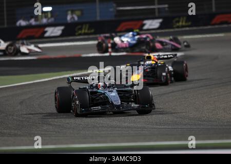 Mercedes AMG F1 Team W16, mechanical detail front suspension during the 2025 Formula 1 Qatar ...