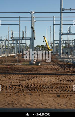 Substation Construction Site Featuring Industrial Infrastructure and ...