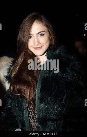 Actress Emma Holzer attends the Anna Sui 2014 Fall/Winter Collection ...