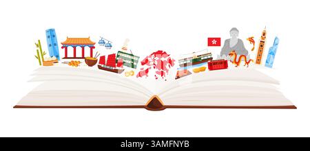 Travel to China, infographic collage of famous culture elements, food ...
