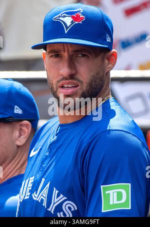 Toronto Blue Jays' George Springer bats against the Houston Astros ...
