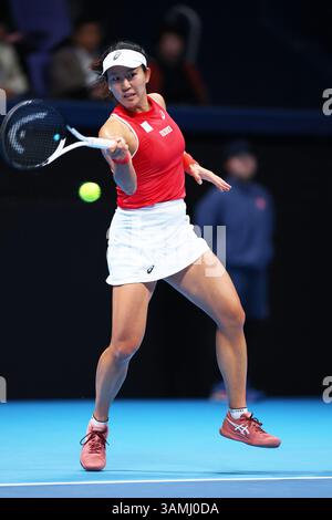 Tokyo, Japan. 12th Apr, 2025. Moyuka Uchijima (JPN) Tennis : Billie ...