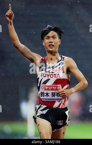 Kumamoto, Japan. 12th Apr, 2025. (L-R) Junki Ishimoto, Sota Okamura ...