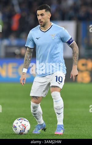 Olimpico Stadium, Rome, Italy - Mattia Zaccagni of SS Lazio celebrates ...