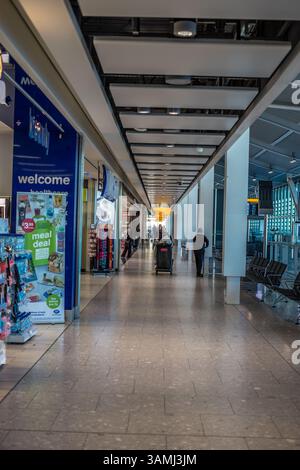 Empty Heathrow Terminal 5 station in London. British Airways say they ...