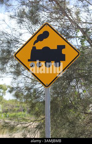 Diamond-shaped crossing sign with yellow background and black border ...