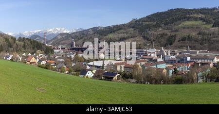 Voestalpine steelworks in the Donawitz district, known for the first ...