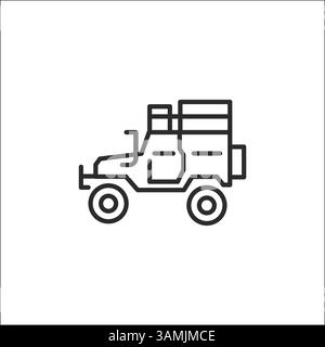 Car roof rack icon outline vector. Box trunk. Travel cargo Stock Vector ...