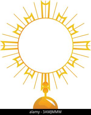 Holy Frames Sacred Religious Illustration with Divine Symbols Stock ...