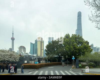 March 29, 2025. Shanghai, China, Lujiazui cityscape, modern skyscrapers ...