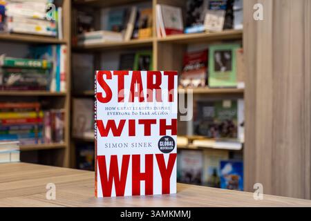 Close-up of Simon Sinek's Start with Why book in the bookstore Stock Photo - Alamy