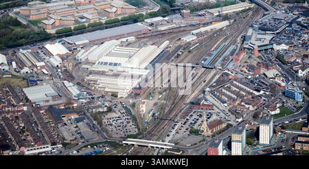 The Wabtec railway works and station in the City of Doncaster, south ...
