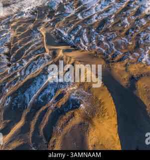 Aerial view of Chara Sands, Russia Stock Photo - Alamy