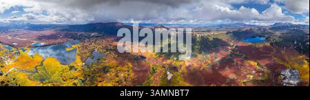 Aerial view of Uzon caldera, Kamchatka, Russia Stock Photo - Alamy