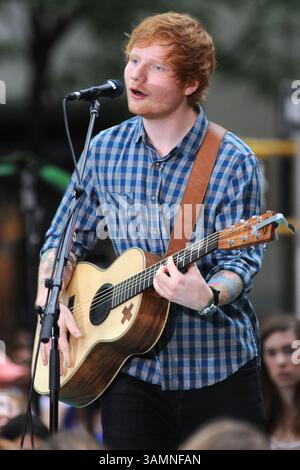 Ed Sheeran performs on NBC's "Today" show at Rockefeller Plaza on ...