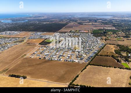 Aerial view of Ocean Grove, a small residential district with houses in ...
