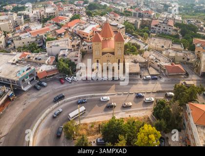 Aerial view of St-Antoine church in Aley, Lebanon Stock Photo - Alamy