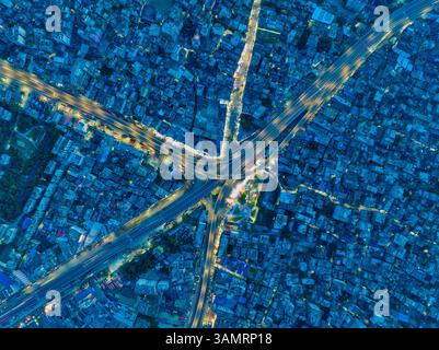 Aerial View of Hanif Flyover in Dhaka, Bangladesh - Cityscape Drone ...