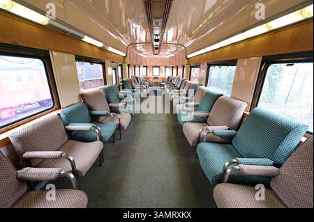 The interior of the 1948 Royal Blue Observation car Stock Photo - Alamy