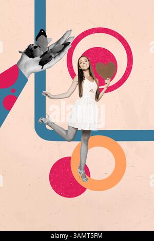 Contemporary art collage. Human figures forming liver structure ...