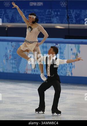 Charlene Guignard and Marco Fabbri (16-2) of Italy performs during the ...