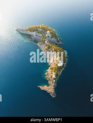 Aerial view of Li Galli archipelago, Amalfi Coast, Italy Stock Photo ...